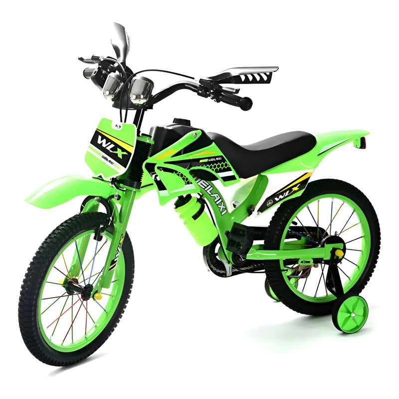 Bicimoto Aro 16 Para Niños Con Sonido Y Ruedas De Apoyo 16 Verde ...